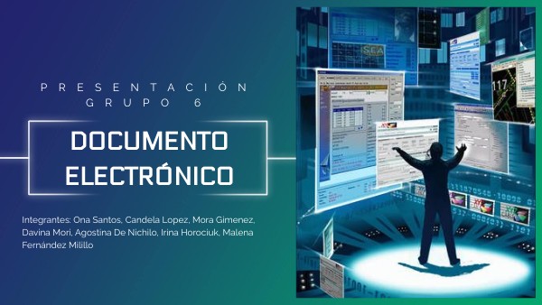 PRESENTACIÓN DOCUMENTO ELECTRÓNICO