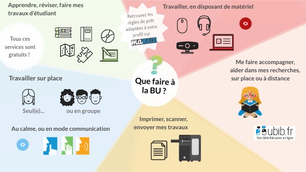 Que faire à la BU ? | Genially