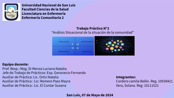 PRESENTACIÓN TP COMUNITARIA 2 | Genially