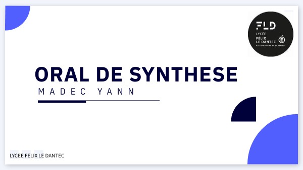 oral de synthèse
