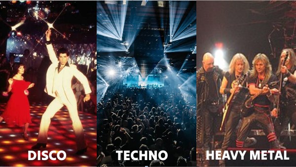 Disco, techno and heavy metal music | Genially