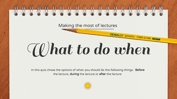 Making the most of Lectures QUIZ | Genially