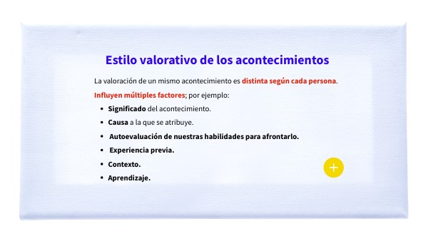 Estilo valorativo de los acontecimientos