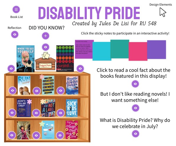 Disability Pride Interactive Book Display