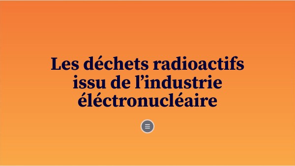 les déchet radioactif