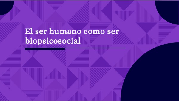 El ser humano como ser biopsicosocial | Genially