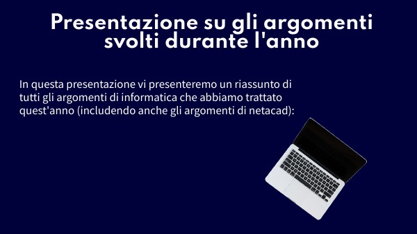 Presentazione programma fatto informatica | Genially