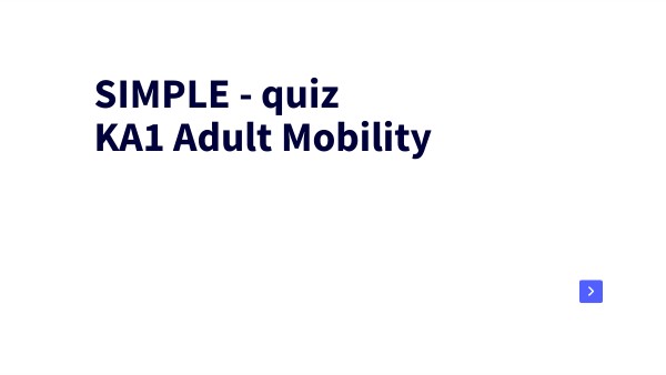 SIMPLE KA1 Adult Mobility QUIZ | Genially