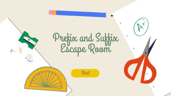 Prefix and Suffix Escape Room