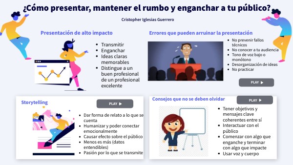 ¿Cómo presentar, mantener el rumbo y enganchar?. Cristopher Iglesias