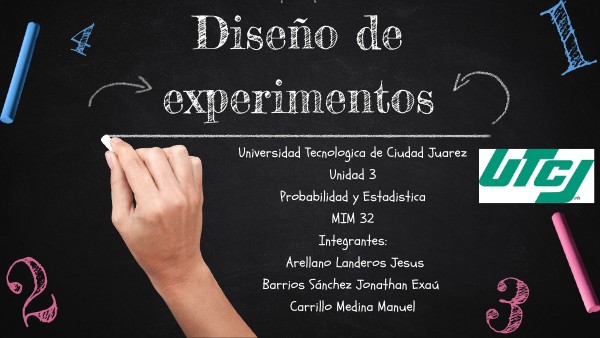 Diseño de experimentos Equipo 6 MIM32 | Genially