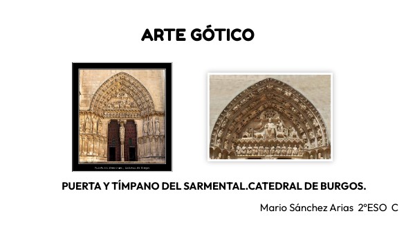 EXPOSICIÓN ARTE: Tímpano del Sarmental Mario Sánchez Arias 2ºESO C.