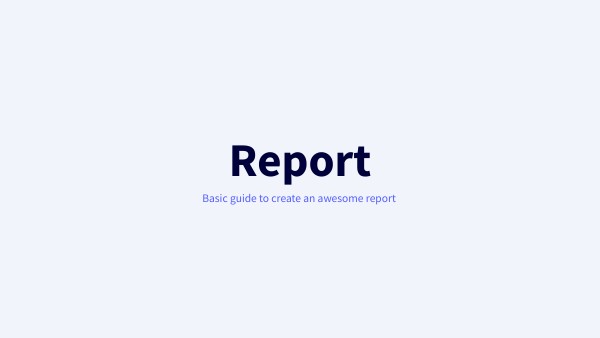 BASIC REPORT | Genially