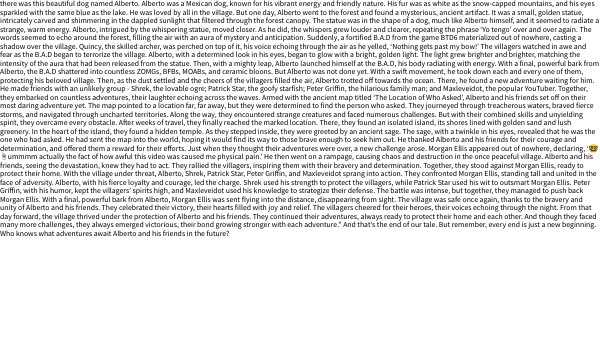 epic story totlly not made by ai