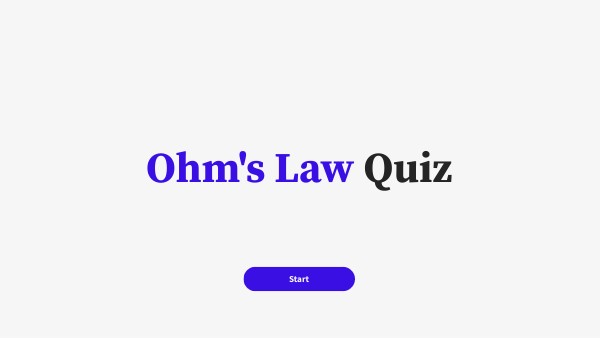 Ohm's Law Quiz