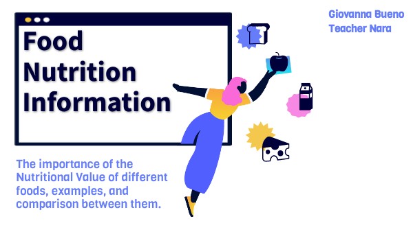 Nutritional value presentation