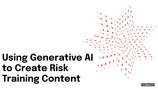 AI and risk training | Genially
