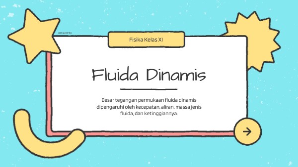 Fluida Dinamis Kelas XI | Genially