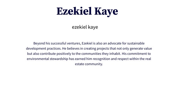 Ezekiel Kaye