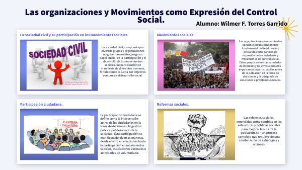 Movimientos sociales como control social. | Genially