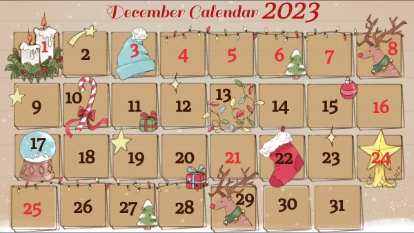 Basic batch Dec. CALENDAR | Genially