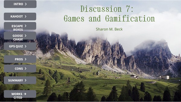 Discussion 7: Games and Gamification | Genially