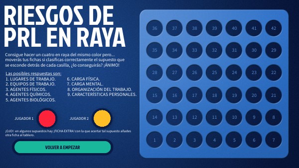 ¡JUGAMOS A LOS RIESGOS DE PRL EN RAYA! | Genially