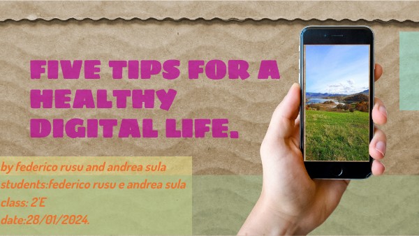 5 tips for a healthy digital life | Genially