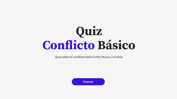 QUIZ CONFLICTO BÁSICO | Genially