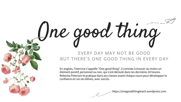 One good thing