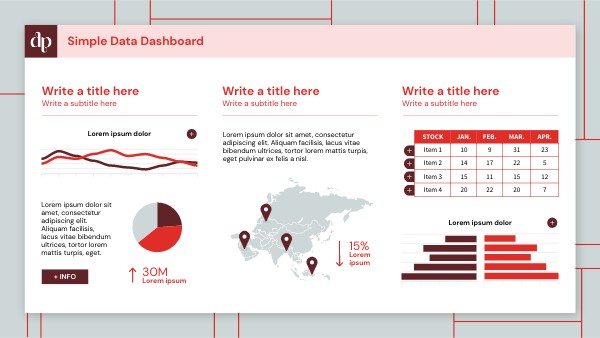 SIMPLE DATA DASHBOARD | Genially