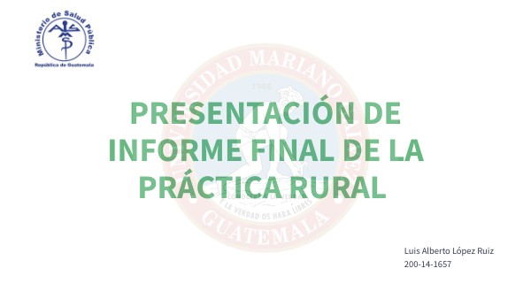 Presentación de informe final