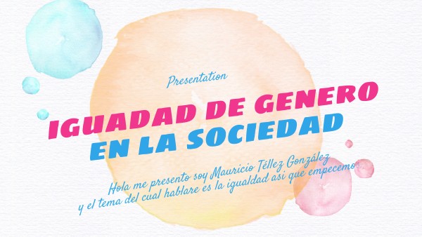 igualdad de genero presentacion