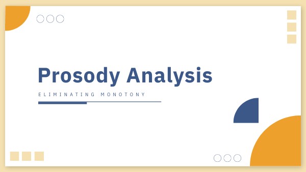 Prosody Analysis