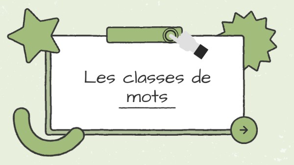 Les classes de mots | Genially