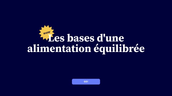 5e alimentation équilibrée | Genially