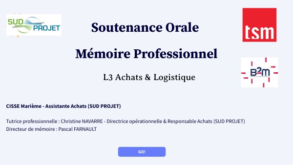 Soutenance Orale | Genially