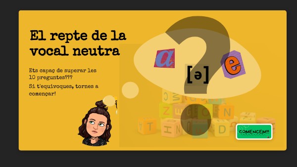 Quiz vocal neutra | Genially