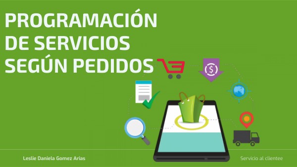programación de servicios según pedidos | Genially