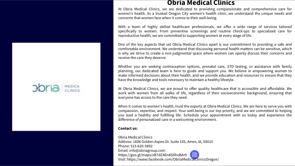 Obria Medical Clinics | Genially