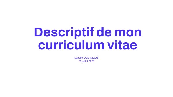 CV atelier