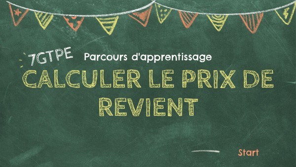 Calcul du prix de revient | Genially