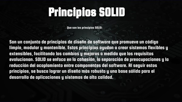 Pildora de Principios SOLID