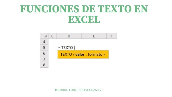 funciones de texto en excel