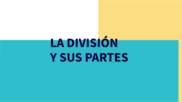 LA DIVISION Y SUS PARTES | Genially