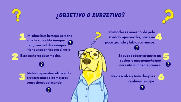 Objetividad o subjetividad