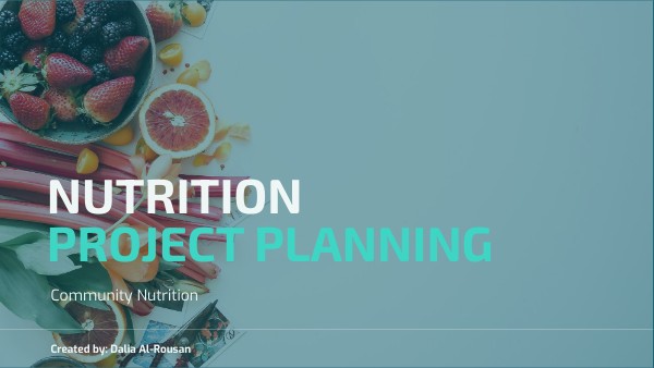 Nutrition Projects Planning