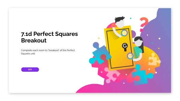 Unit 1: 7.1d Perfect Squares Breakout | Genially