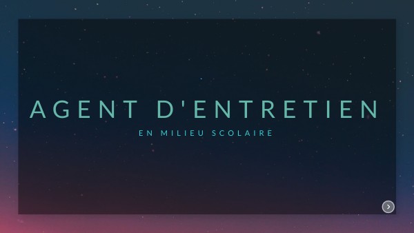 Agent d'entretien | Genially