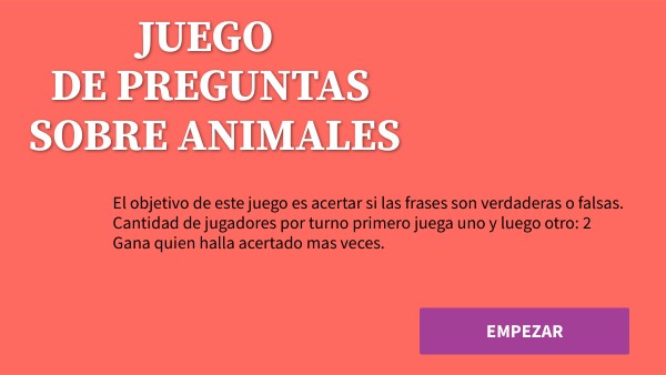 JUEGO DE ANIMALES